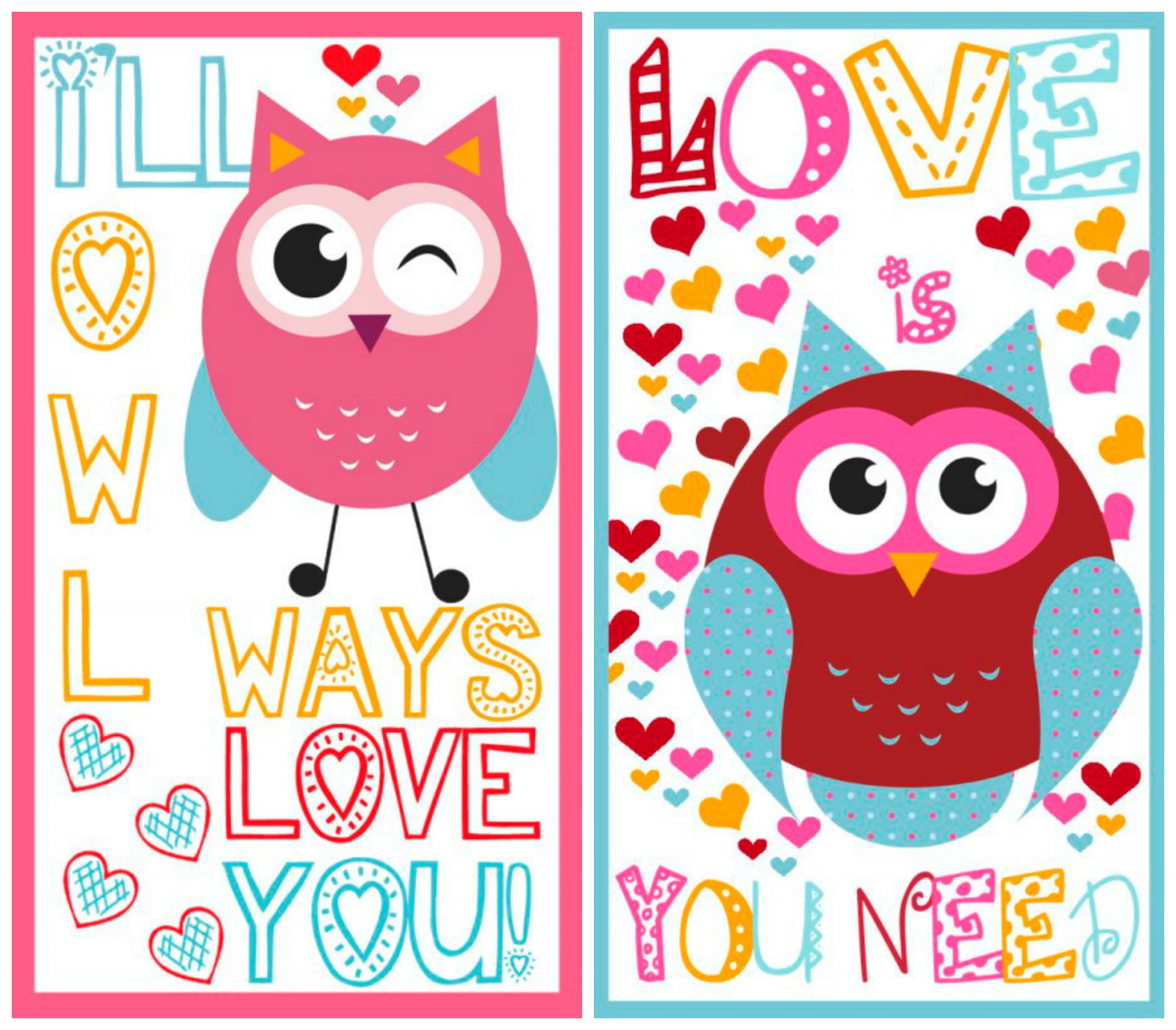 Printable Valentine's Day Cards - Three to Choose From! - A Spectacled Owl
